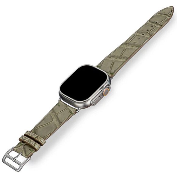 A&V Leather | Accessories | Real Alligator Skin Watch Strap Minimalist ...